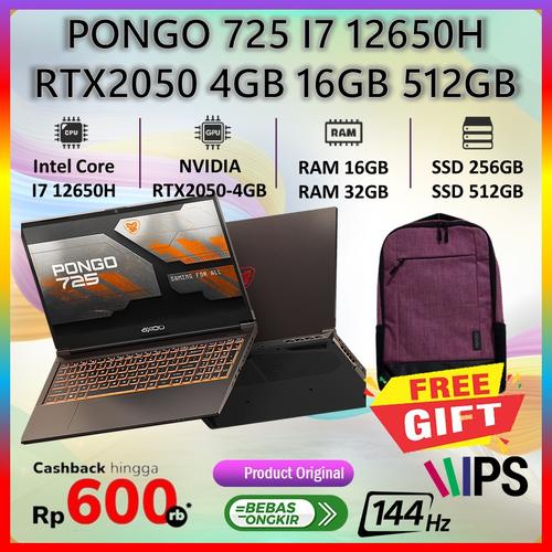 Jual AXIOO PONGO 725 Intel Core I7 12650H RTX2050 Ram 32GB Ssd 512GB ...