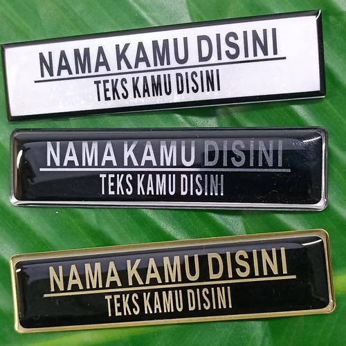 Jual papan nama dada name tag custom nametag badge peniti magnet ...