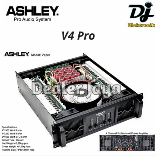 Jual Power Amplifier Ashley V4 PRO / V4PRO / V 4 PRO - 4 channel - Kota Malang - Malang Pro ...