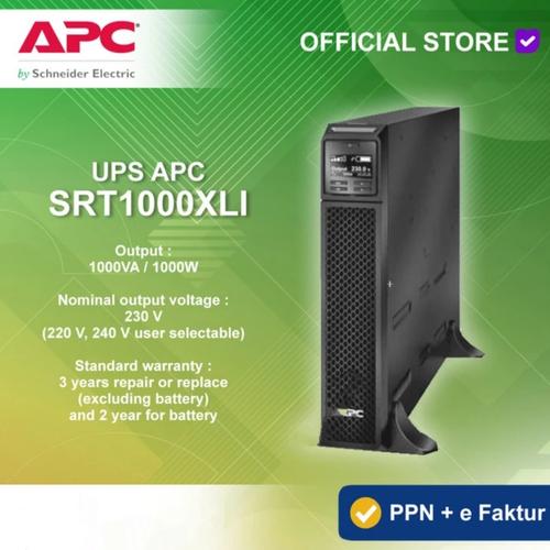 Jual UPS APC Smart-UPS SRT 1000VA 230V SRT1000XLI - Kota Surabaya ...