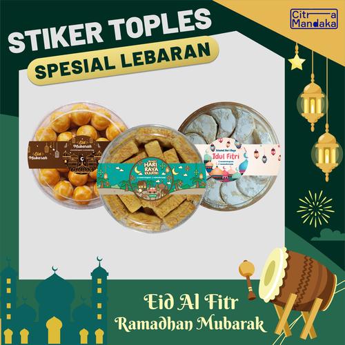 Jual Stiker Toples Kue Kering Lebaran Idul Fitri | Sticker Label ...