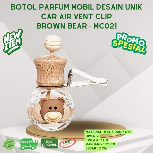 Jual Botol Parfum Mobil Car Air Vent Clip Transparan Desain Estetik ...