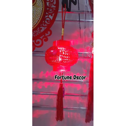 Jual Lampion LED plastik merah imlek baterai gantung tenteng lampion ...
