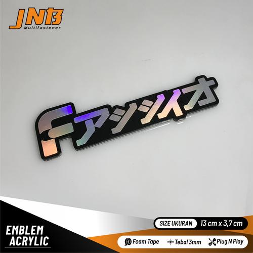 Jual Emblem Acrylic Fazzio Jepang Kanji Logo Timbul 3D - Kota Bandung ...