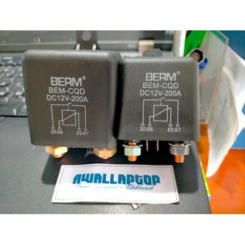 Jual relay BERM 12V 200A relay heavy duty relay 12Volt terminal besar ...