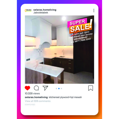 Jual Kitchenset Plywood Melaminto Murah - Jakarta Selatan - Arsitek ...