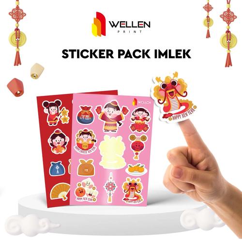 Jual Sticker Set Dekorasi Imlek / Cetak Deco Stiker Label Aesthetic CNY ...