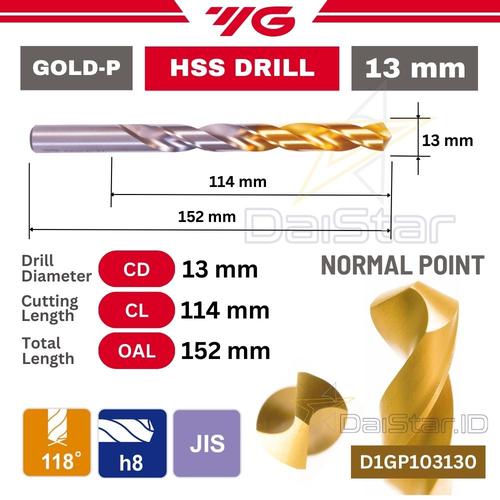 Jual Mata Bor 13|14|15|16|17 mm Stainless Besi Baja HSS Drill Gold P ...