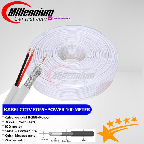 Jual Kabel Coaxial Cctv Camera RG59 Plus Power 100 meter - GLOBECAM ...