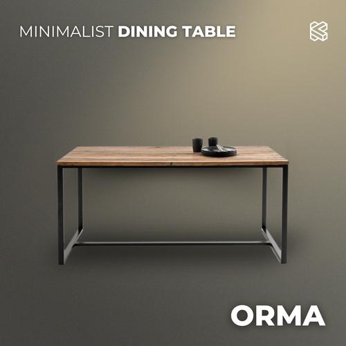 Jual Meja Makan Industrial Minimalis // Dining Table Set Kayu Solid - ORMA - Kab. Bogor ...