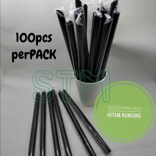 Promo Sedotan Bubble Besar 1221 WF Isi 100Pcs Boba Straw 12mm 21cm ...