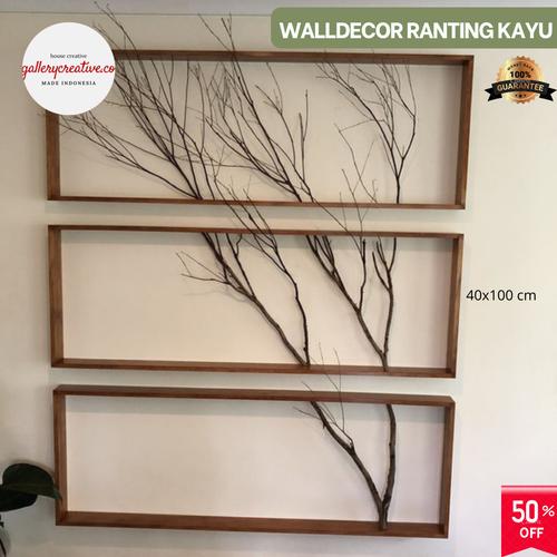 Jual hiasan dinding kayu ranting aesthetic - pajangan dinding premium ...