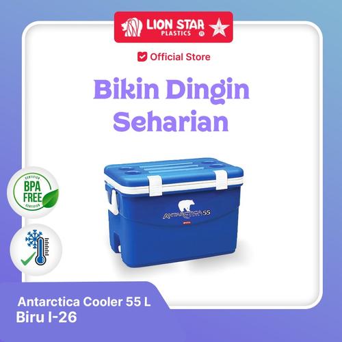 Promo LION STAR Kotak Pendingin Antarctica Cooler 55 L I-26 - Biru ...