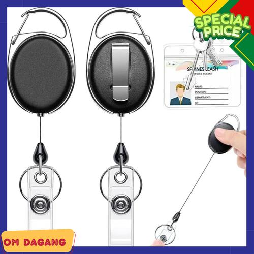 Jual CARV Klip Gantungan ID Card Kunci Wire Puller Keychain Name Tag ...