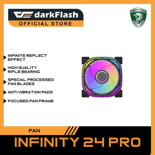 Promo darkFlash INFINITY 24 PRO ARGB Fan REVERSE [SINGLE Fan] - Hitam ...