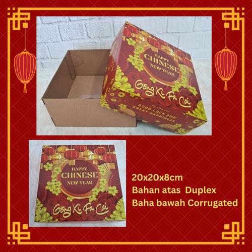 Jual Dus Imlek Chinese New Year Warna Merah Box Imlek 20x20x8 cm ...