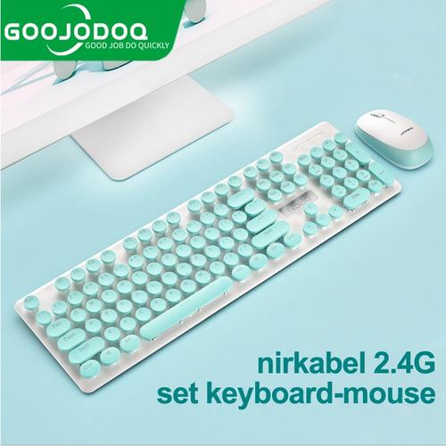 Promo GOOJODOQ 102 Keys Bluetooth Wireless Mouse & Keyboard w/ Numpad ...