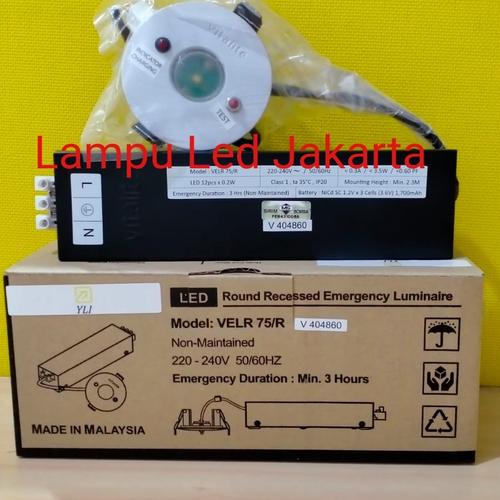 Jual lampu batrei emergency. lampu downlight batre emergency nicad 3jam ...
