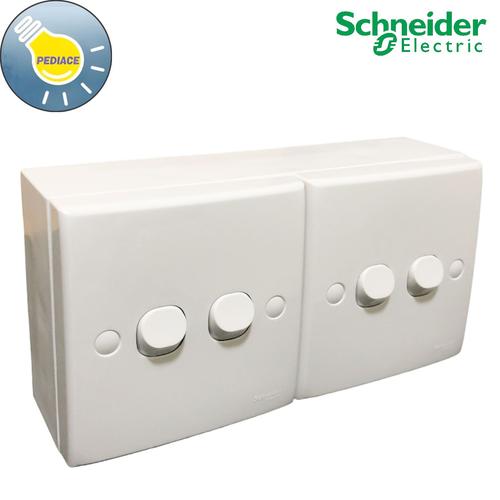 Jual Double Saklar Seri Outbow 2 Gang 1 Arah Schneider S-Classic White ...