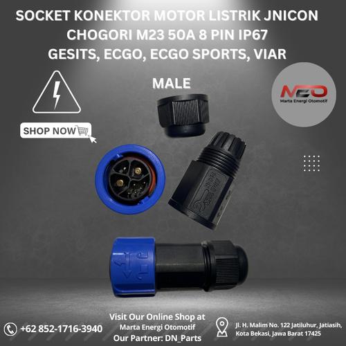 Jual SOCKET KONEKTOR MOTOR LISTRIK JNICON CHOGORI M23 50A VIAR ECGO ...