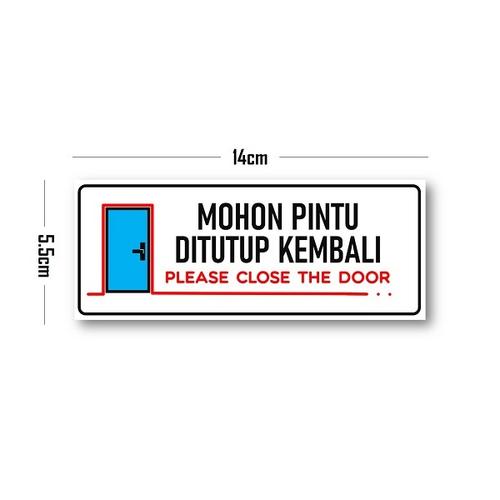 Jual STIKER PINTU | STIKER HIMBAUAN MOHON PINTU DITUTUP KEMBALI ...