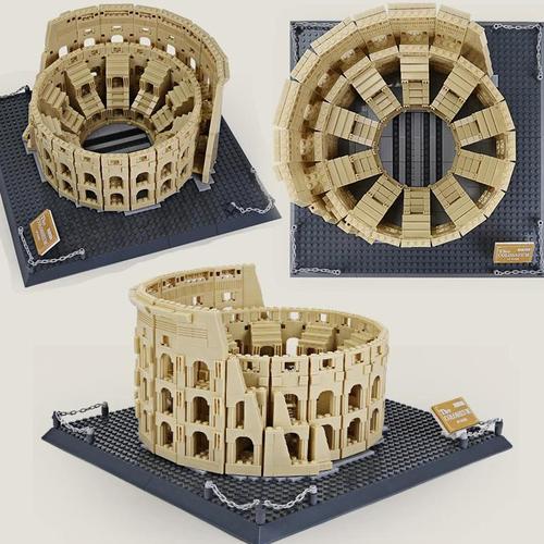 Jual 1758 pcs The Roman Colosseum Model Architecture Italy City Stre ...