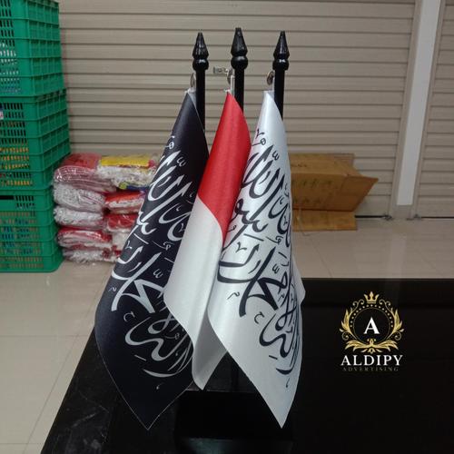 Jual Bendera Al-Liwa Ar-Rayah Indonesia Dan Tiang Kayu Meja Lobang 3 ...