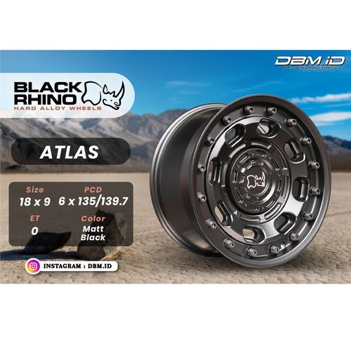Promo Velg Black Rhino Atlas R18 18x9 6x139.7 6x135 et 0 Matt Black ...