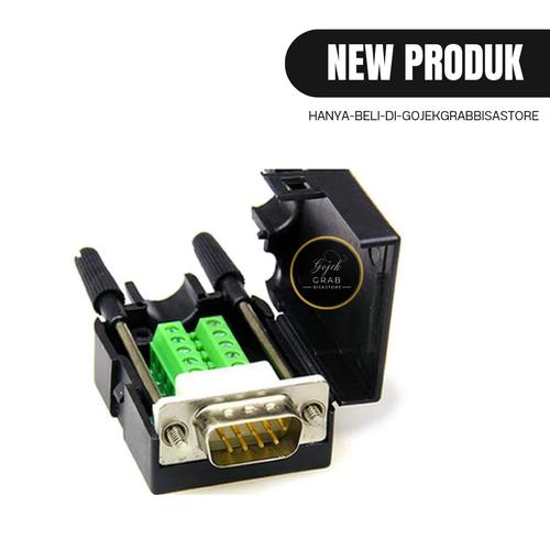 Jual Connector DB9 breakout board male adapter with case terminal RS232 ...