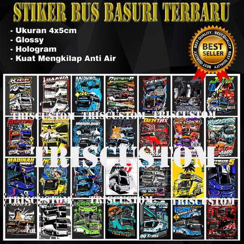Jual Stiker Bus Basuri Telolet Viral Isi 28 pcs Glossy Premium Termurah ...