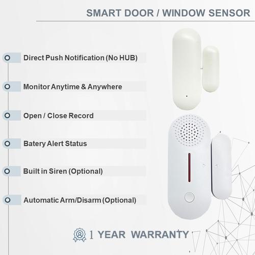 Jual Smart Home Door Windows Sensor Wireless Alarm Pintu Jendela Tuya ...
