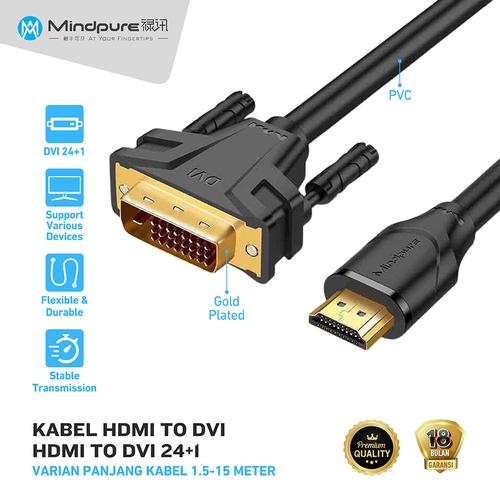 Jual Kabel Converter HDMI Male to DVI HDMI DVI 24+1 - 1.5 meter - Jakarta Barat - Garden Grosir ...