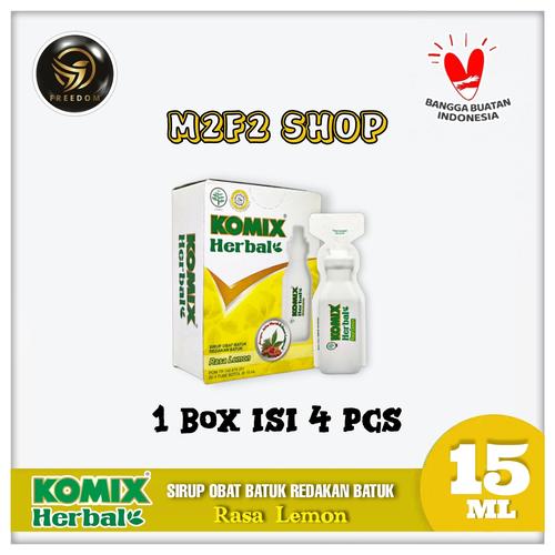 Jual Komix Herbal Sirup Obat Batuk Rasa Lemon Tube Pet - 15 ml (1 Box ...