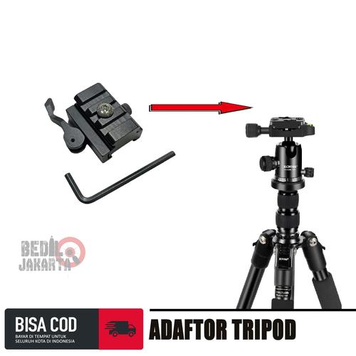Jual Adaftor Tripod Berburu Sambungan Tripod Ke Rel Plus Baut Tinggal ...