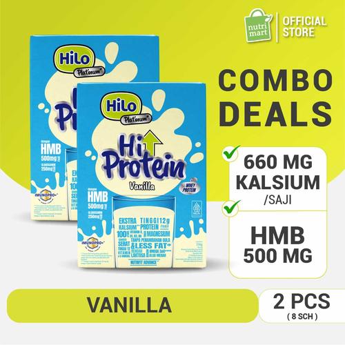 Promo Twin Pack - HiLo Platinum + HMB 8 Sachet - Susu Tinggi Protein ...