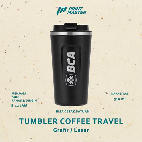 Jual Tumbler Coffee Travel Mug Custom Laser Grafir Souvenir - Hitam ...