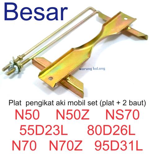 Jual Plat Baut ikat Aki Set Besar N50 N70 55D23 Mobil tatakan penahan ...