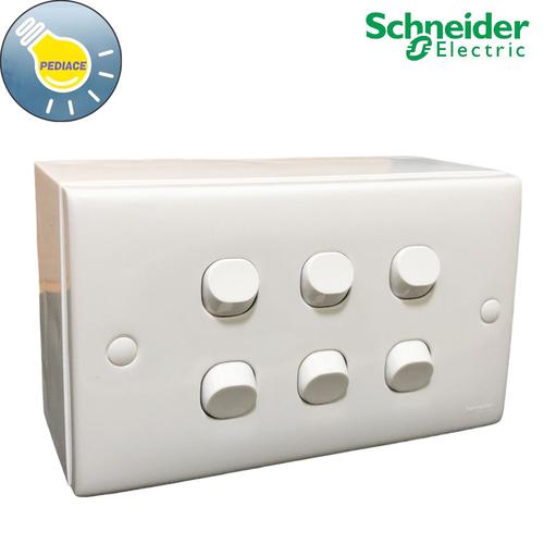 Jual Saklar Isi 6 Gang 1 Arah Outbow Schneider S-Classic White 10A 250V ...