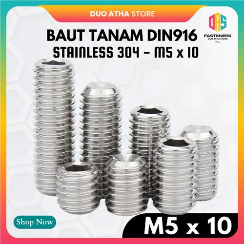 Jual Baut Tanam L M5 x 10 / L-Set Socket M5x10 Stainless SS304 - Kab. Tangerang - Duo Atha Store ...