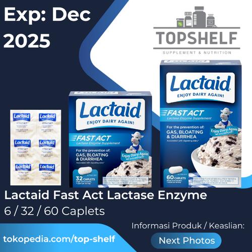 Jual Lactaid Fast Act Lactase Enzyme Lactose Intolerance Intoleransi ...
