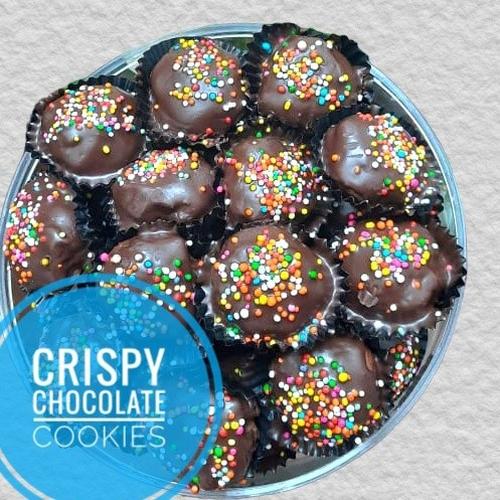 Jual KUE KERING CRISPY CHOCOLATE HOMEMADE KEMASAN TOPLES 500gr IMLEK ...
