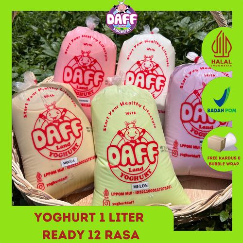 Jual YOGURT 1 LITER YOGURT KEMASAN PLASTIK READY 12 RASA | DAFF YOGHURT ...