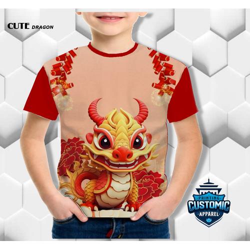 Jual kaos anak baju anak kaos imlek cute dragon tahun naga 2024 - Kota ...