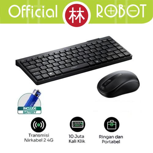 Promo Robot KM3500 Keyboard Mouse Wireless Combo Set Kit Ultra Thin ...