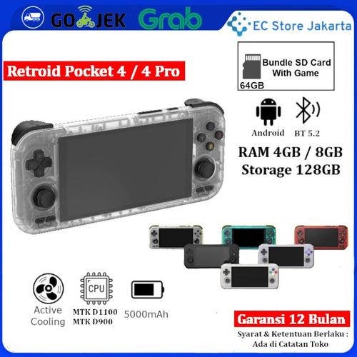 Promo Retroid Pocket 4/4 Pro Portable Handheld Retro Game Console ...