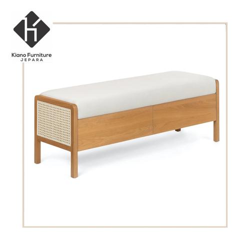 Jual Bangku Minimalis Modern Storage Bench Bangku Kayu Jati Dudukan ...