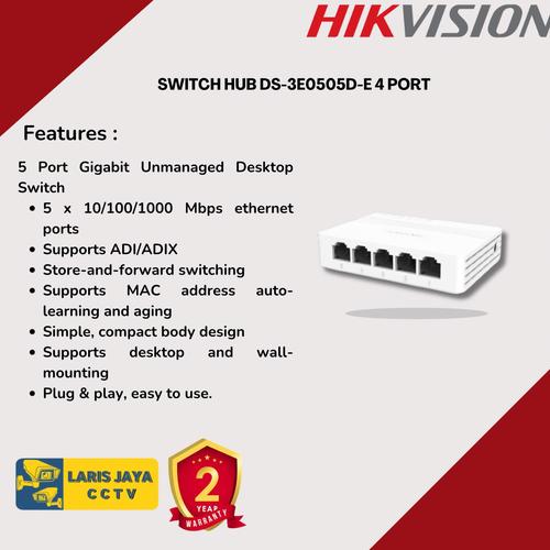Jual SWITCH HUB HIKVISION 4 PORT DS-3E0505D-E HUB 4 PORT - Jakarta ...