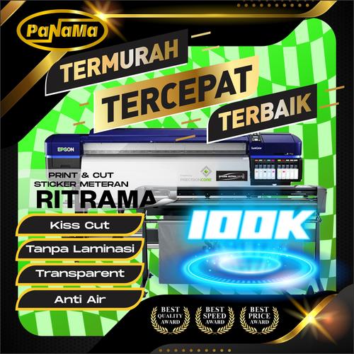 Jual Print&Cut Sticker RITRAMA TRANSPARENT, Cetak Stiker Transparan Meteran - TANPA Laminasi ...
