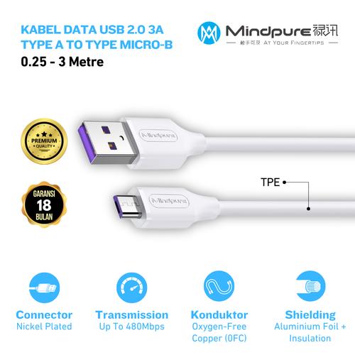 Jual Kabel Data Micro USB 3A Fast Charging 0.25-3M | Charger Cable ...