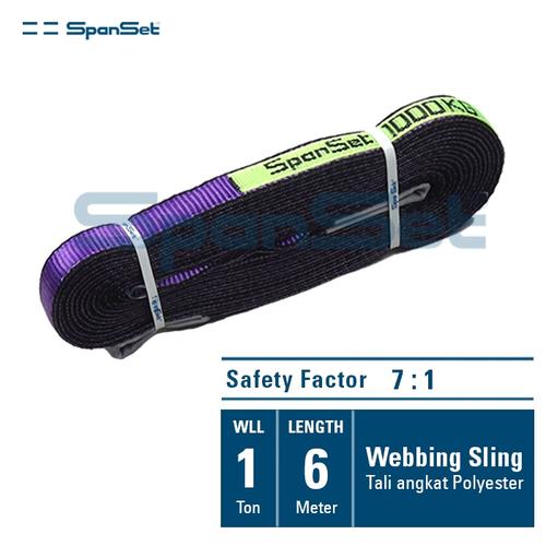 Jual SPANSET Webbing Sling 1 Ton x 6 Meter / Tali Angkat 1T x 6M ...